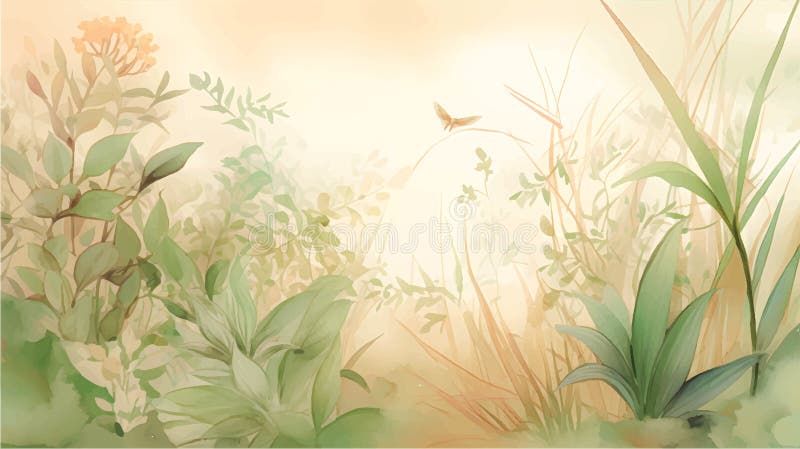 Illustration of Spring Meadow Background Stock Vector - Illustration of ...