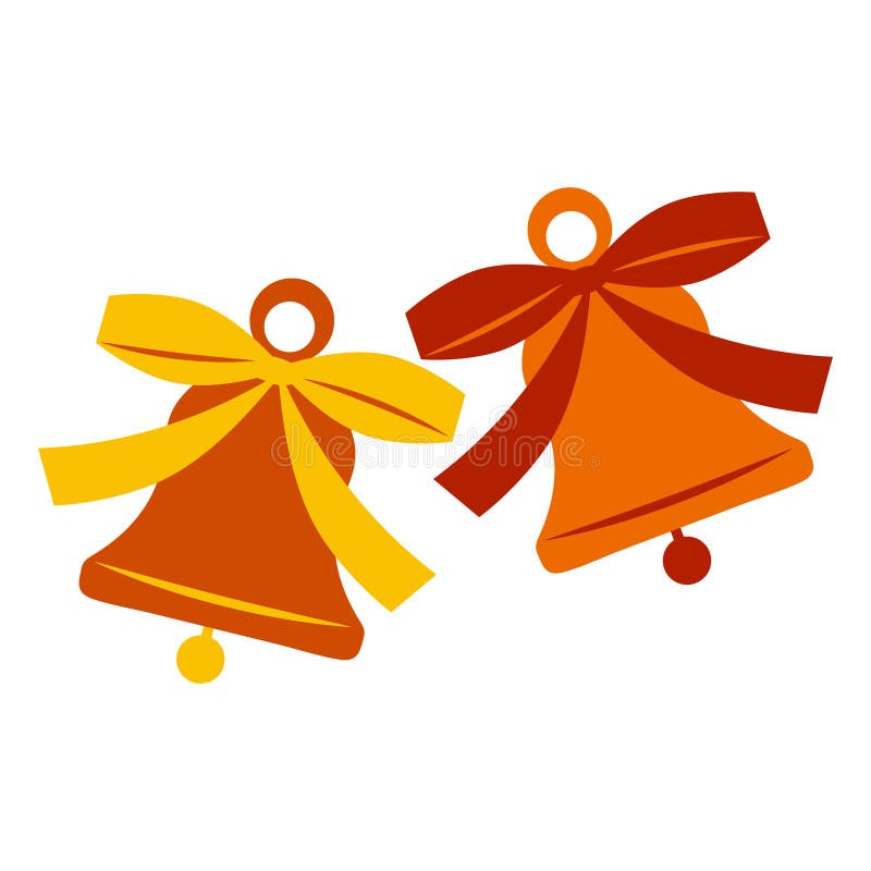 Illustration on a Square Background - a Bell. Design Element Stock ...