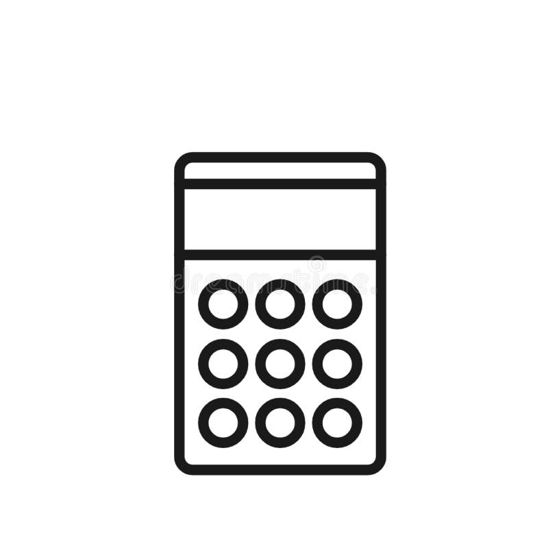 Illustration of a Square Calculator Stock Illustration - Illustration ...