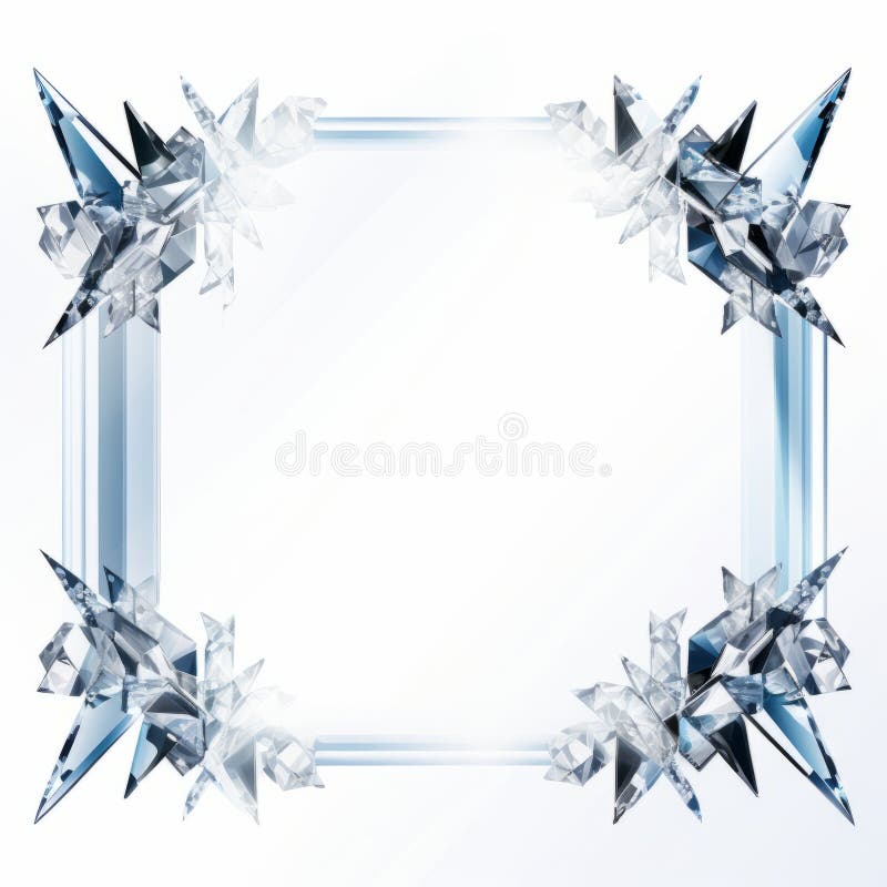 An Illustration of a Square Frame Made Up of Crystals Stock ...