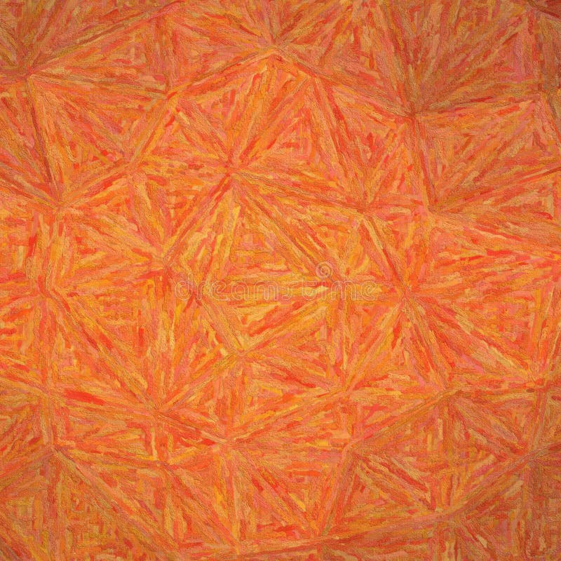 Illustration of Square Orange Impressionism Impasto Background. Stock ...