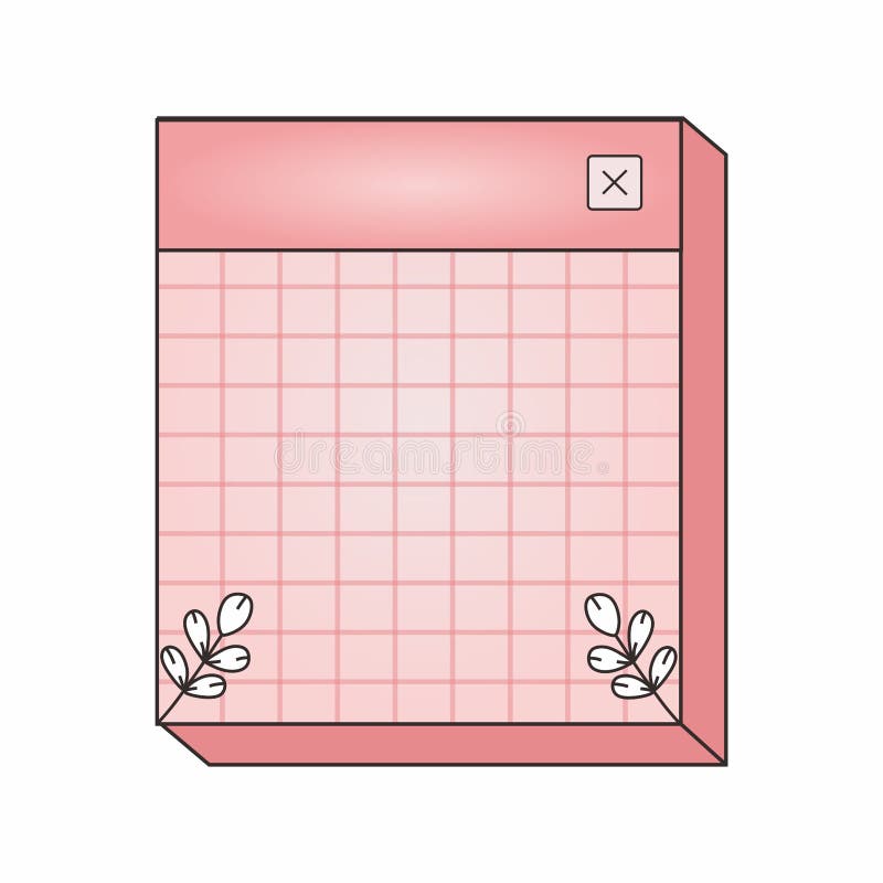 Square pink paper note stock vector. Illustration of organ - 237990728