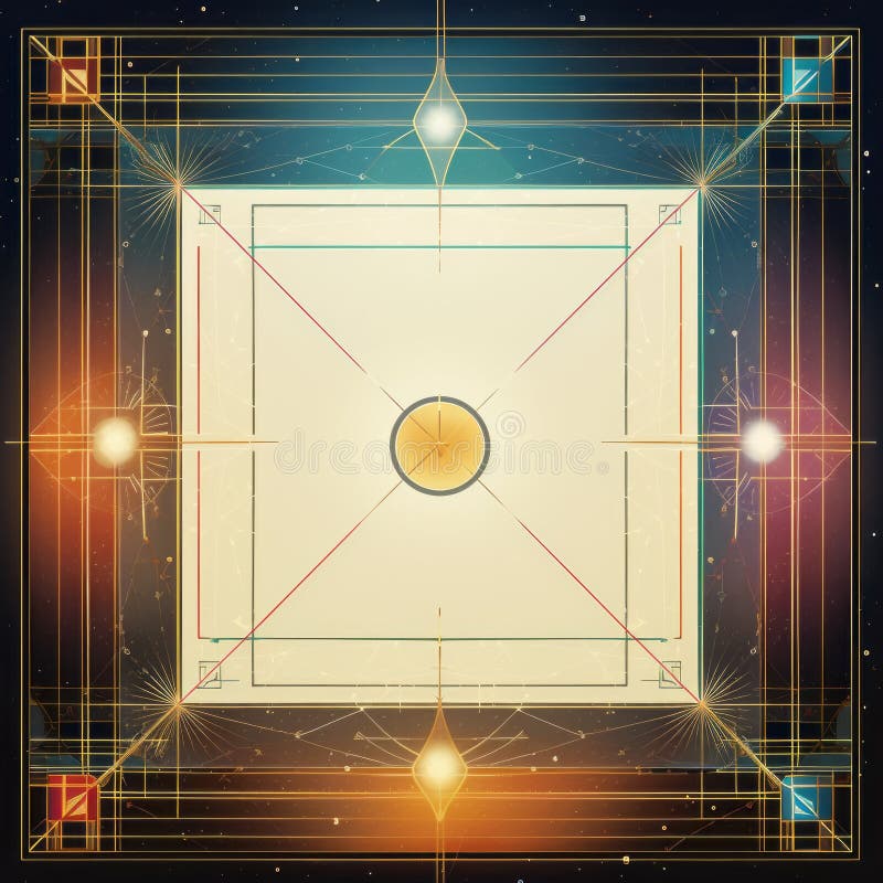 An Illustration of a Square with a Star in the Center Stock ...