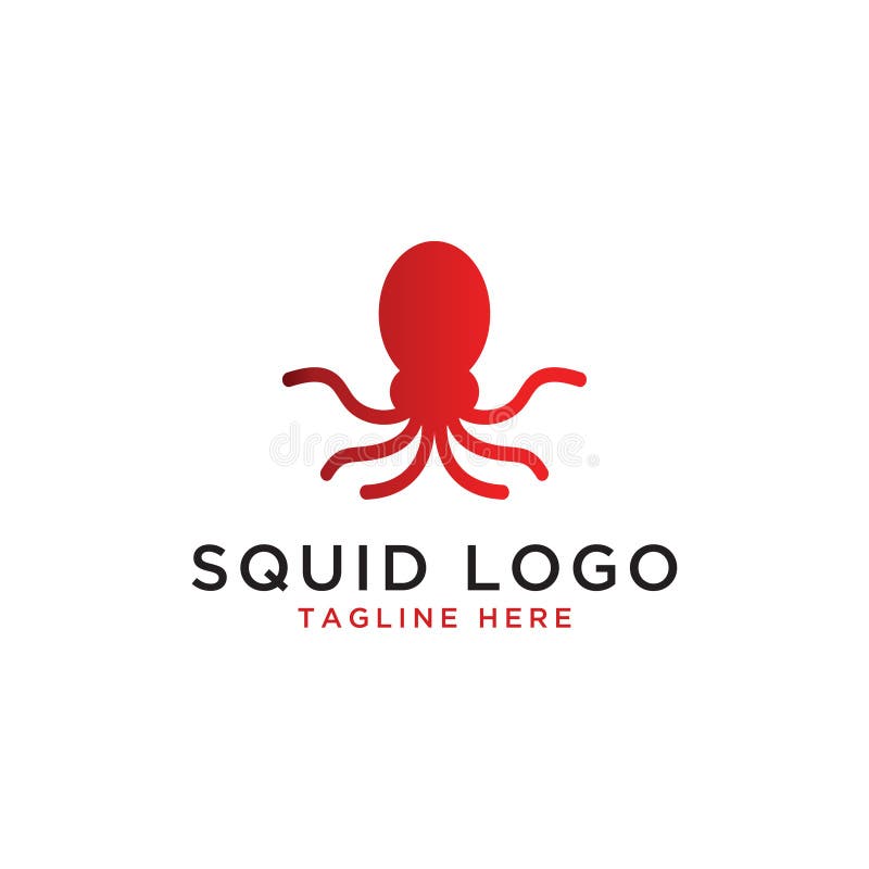 Squid logo design template stock vector. Illustration of water - 119968013