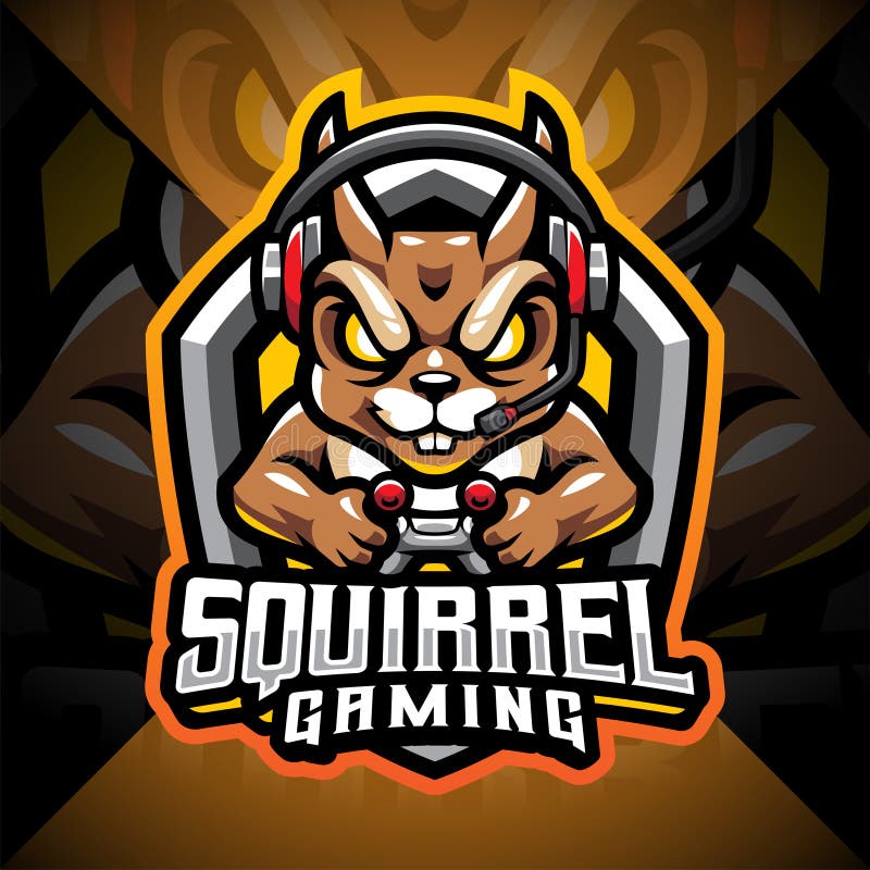 Squirrel Gaming Esport Mascot Logo Design Stock Vector - Illustration ...