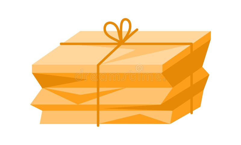 Stack of Cardboard Boxes Tied with String Representing Shipping and ...