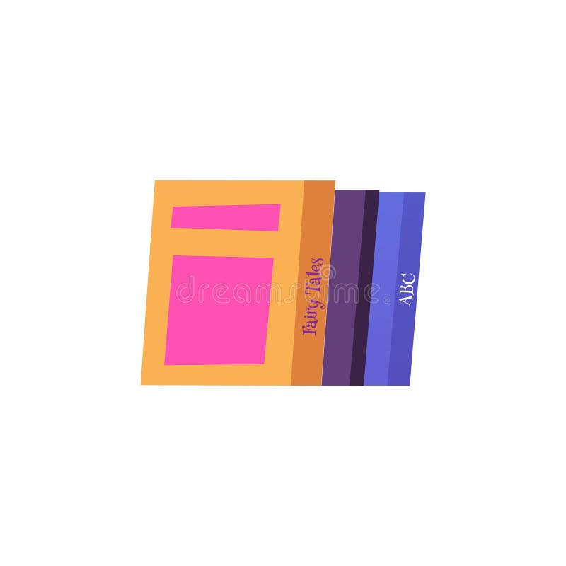 Illustration of Stack of Textbooks on Isolated White Background. Stock ...