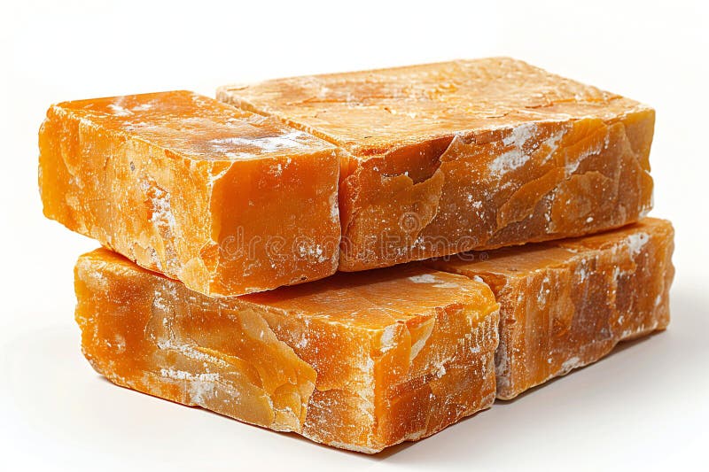 A Stack of Three Orange Bricks Isolated on White Background with ...