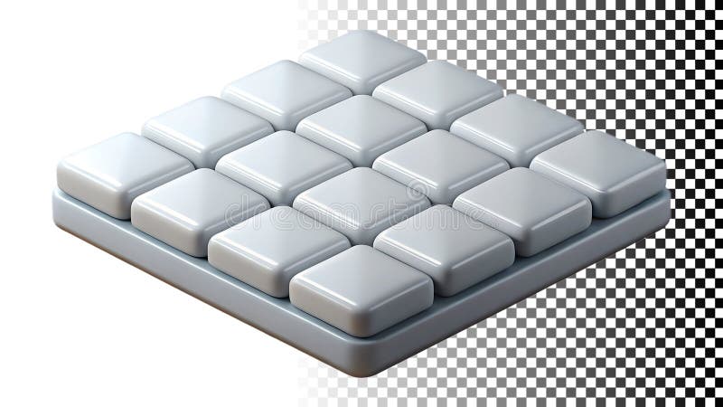 Stack of White Squares Cushion Texture Element Png Transparent Image ...