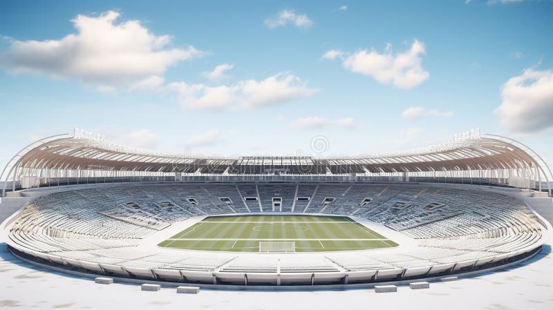 Illustration of Cricket Ground Sports Stadium, Generative Ai Stock ...