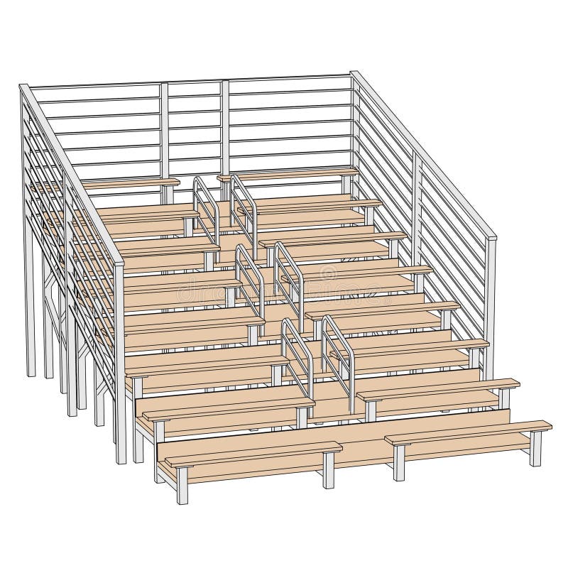 Illustration of Stadium Bench Stock Illustration - Illustration of ...