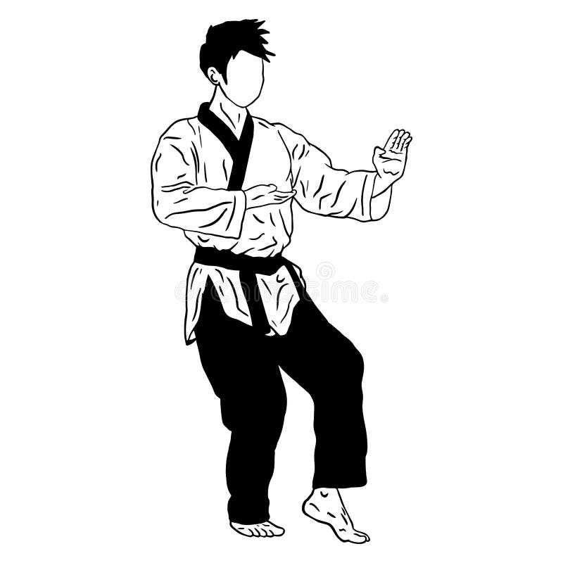 Illustration of Stand Horse Taekwondo Fighter Stock Illustration ...