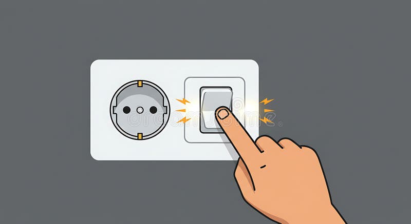 An Illustration of a Standard European Electrical Wall Socket Alongside ...