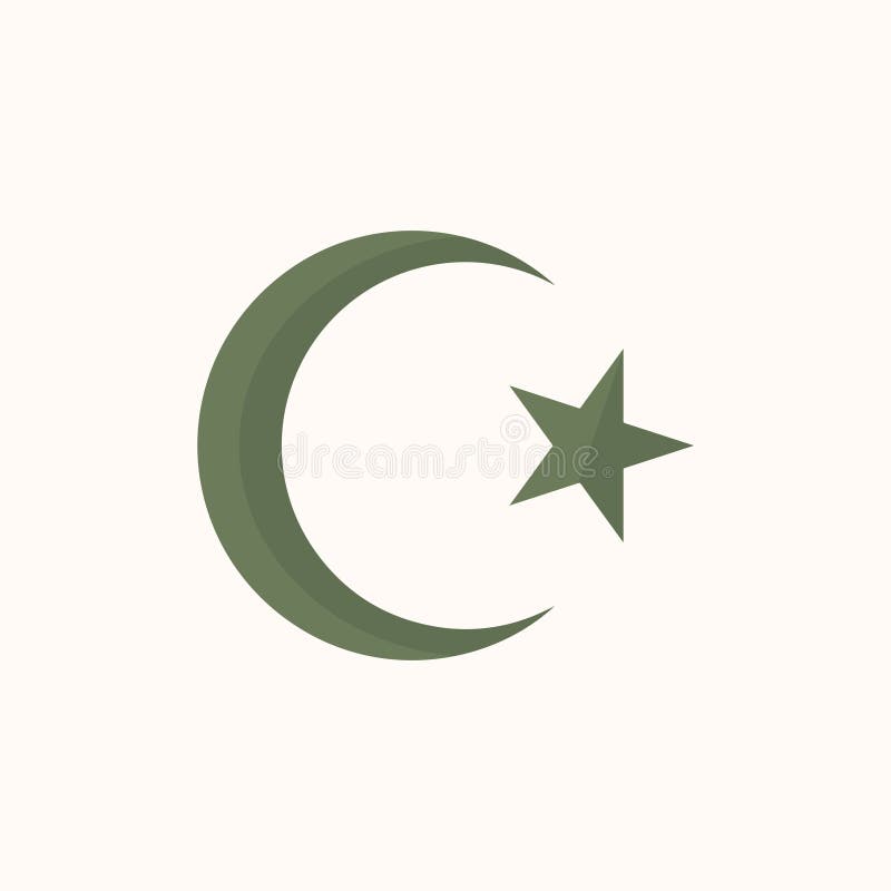 Illustration of the Star and Crescent Symbol Stock Vector ...