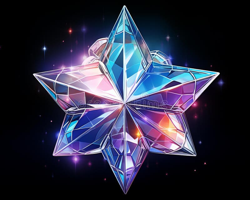 An Illustration of a Star Made Out of Crystals Stock Illustration ...