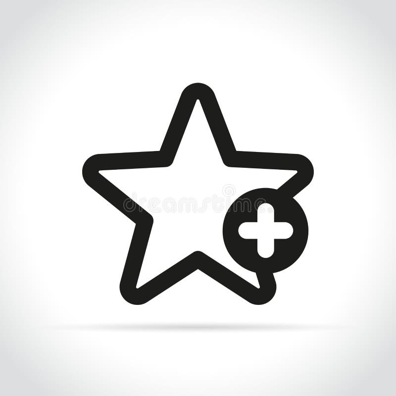 Star And Plus Icon Symbol, Positive And Star Shape Logo Design, Vector ...