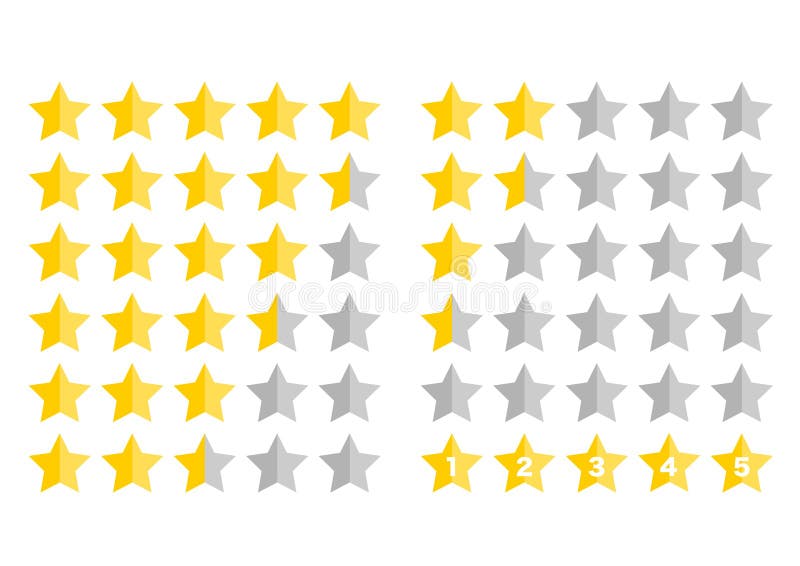 Star Ranking Icons Set. 1st To 5th. Vector Illustration. Stock Vector ...