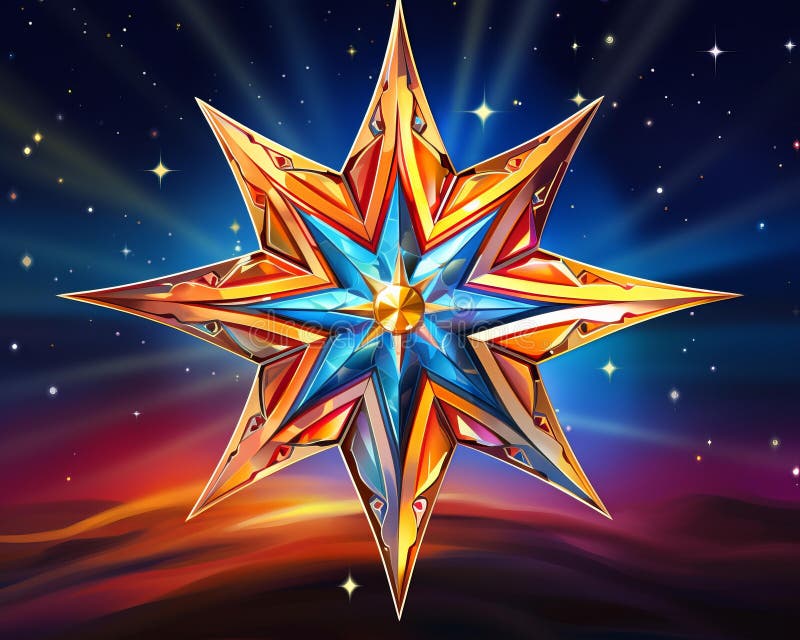 An Illustration of a Star in the Shape of a Star Stock Illustration ...