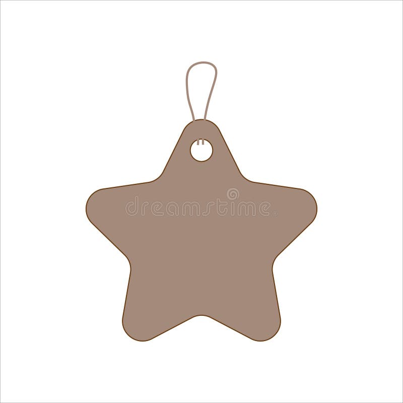 Illustration of a Star-shaped Clothing Tag Isolated on a White ...