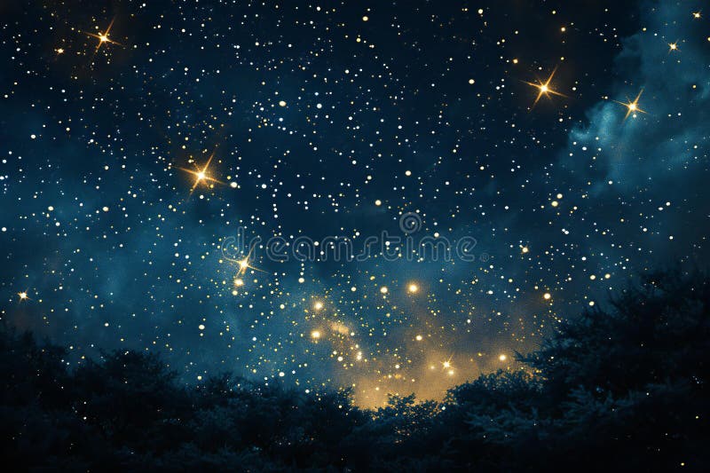 The Starry Night Sky with Some Stars, High Quality, High Resolution ...