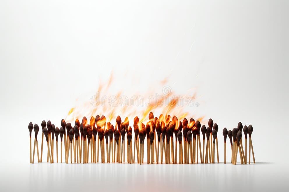 Illustration of Start of Fire from Matches Fire from Playing with ...