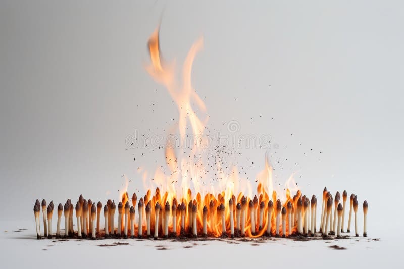 Illustration of Start of Fire from Matches Fire from Playing with ...
