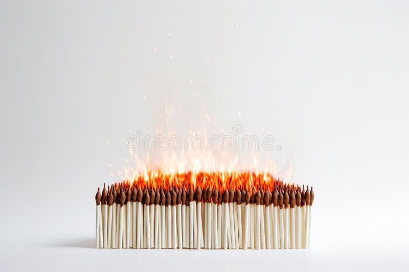 Illustration of Start of Fire from Matches Fire from Playing with ...
