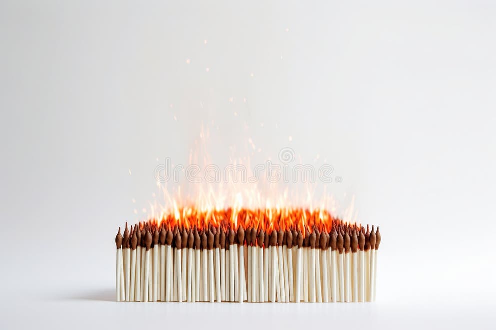 Illustration of Start of Fire from Matches Fire from Playing with ...