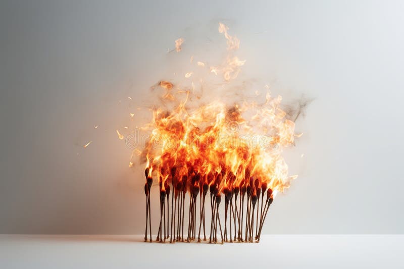 Illustration of Start of Fire from Matches Fire from Playing with ...
