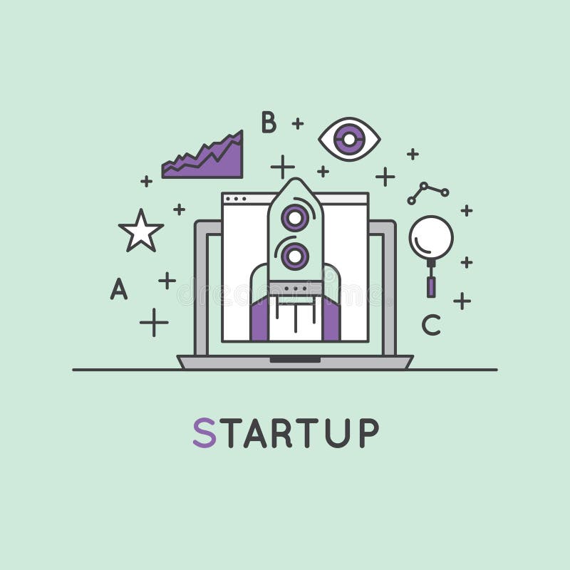 Illustration of Starting a New Business Startup Stock Illustration ...