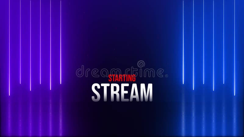 Illustration of a Starting Stream Screen with Moving White Lines on ...