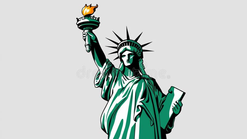 A Illustration of the Statue of Liberty S Torch Stock Illustration ...