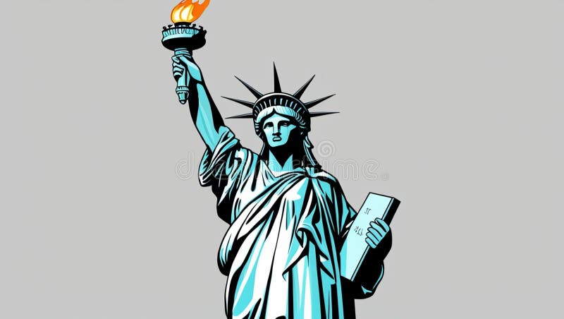 A Illustration of the Statue of Liberty S Torch Stock Illustration ...