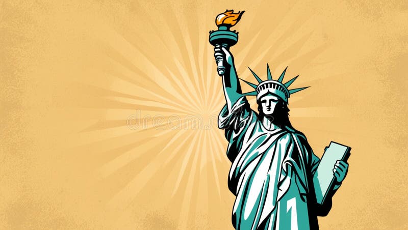 A Illustration of the Statue of Liberty S Torch Stock Illustration ...