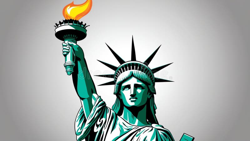A Illustration of the Statue of Liberty S Torch Stock Illustration ...