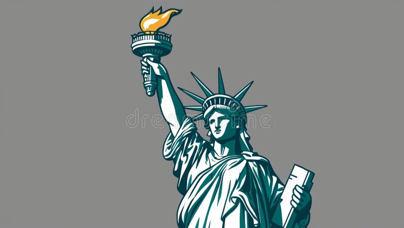 A Illustration of the Statue of Liberty S Torch Stock Illustration ...