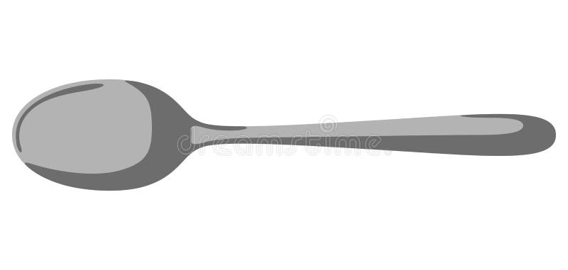 Illustration of Steel Spoon. Kitchen and Restaurant Utensil. Stock ...