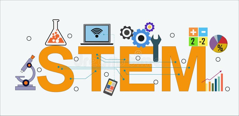 Illustration of STEM stock vector. Illustration of education - 149053447