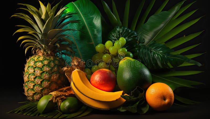 Illustration of Still Life Exotic Fruit Stock Illustration ...