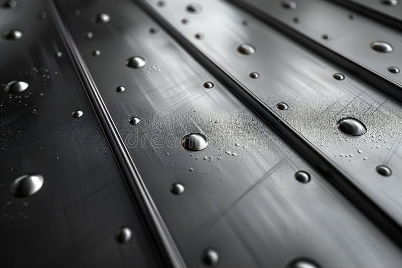 Stippling of a Smooth, Reflective Grey Metal Surface with Subtle ...