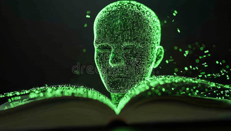 An Illustration of a Stock Emerging from a Book. Technology and ...