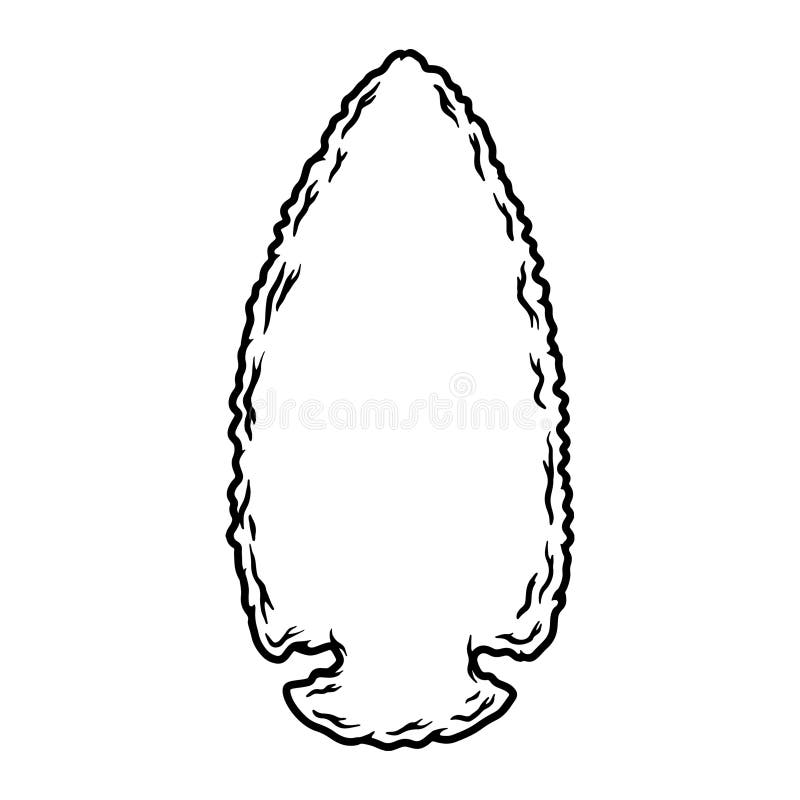 Illustration of Stone Arrowhead. Design Element for Poster, Card ...