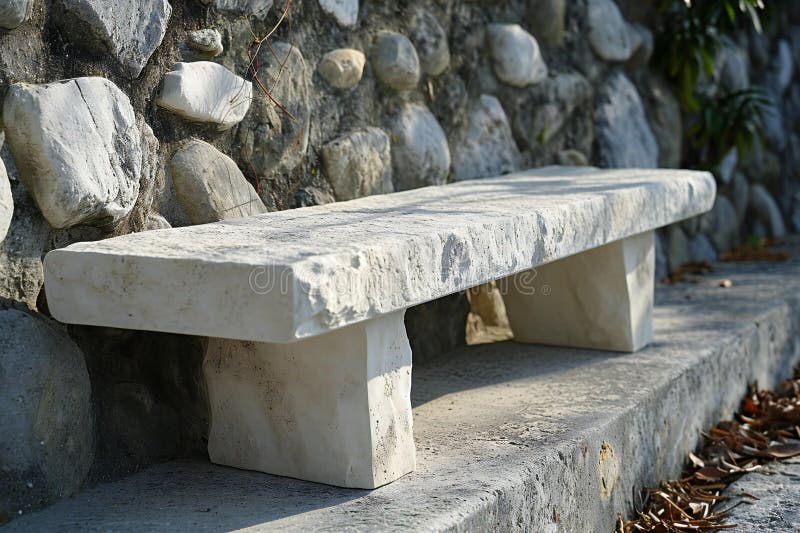 Stone Bench in the Park, Note Shallow Depth of Field with Focus on ...