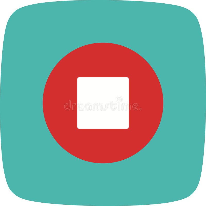 Illustration Stop Icon stock illustration. Illustration of flat - 180095386