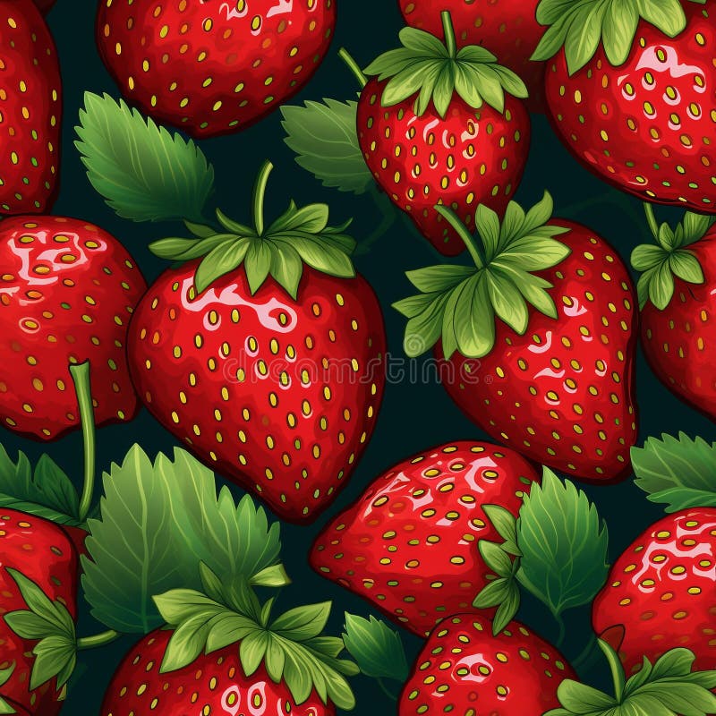 Ripened Strawberries Stock Illustrations – 126 Ripened Strawberries ...