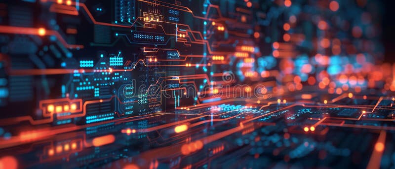 Illustration of Streamlined Business Process with Servers and Clouds ...