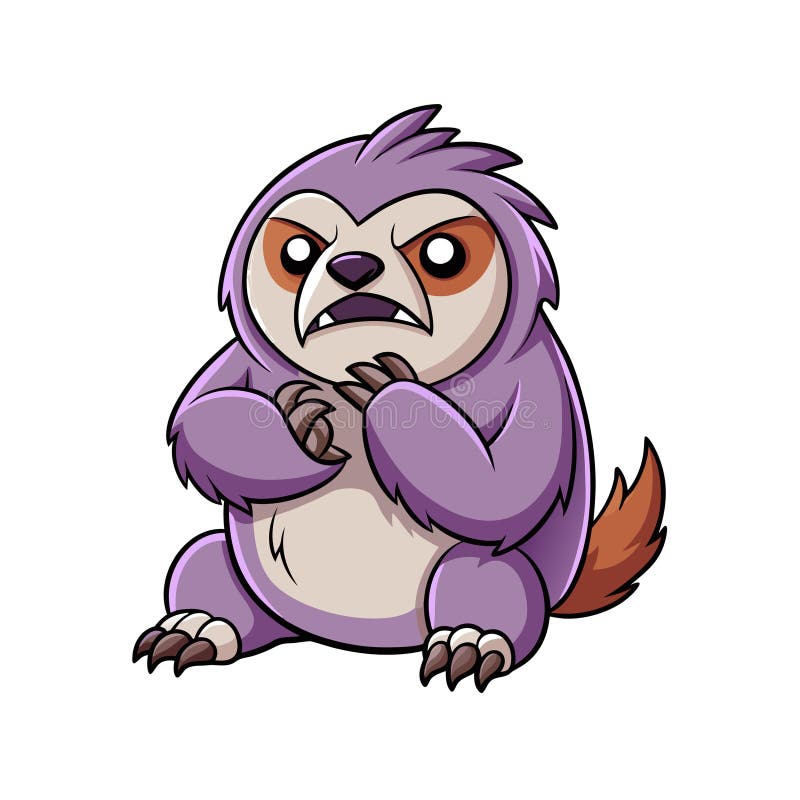 Illustration of Strong Sloth Eating Stock Illustration - Illustration ...