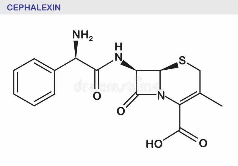 Cephalexin Formula Illustration Stock Illustration - Illustration of ...