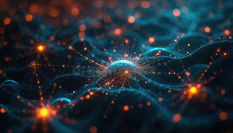 Illustration Structure Artificial Neuronal Networks. Neural Connections in Brain, Synapses ...