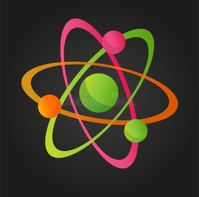 Illustration of the Structure of the Atom Stock Vector - Illustration ...